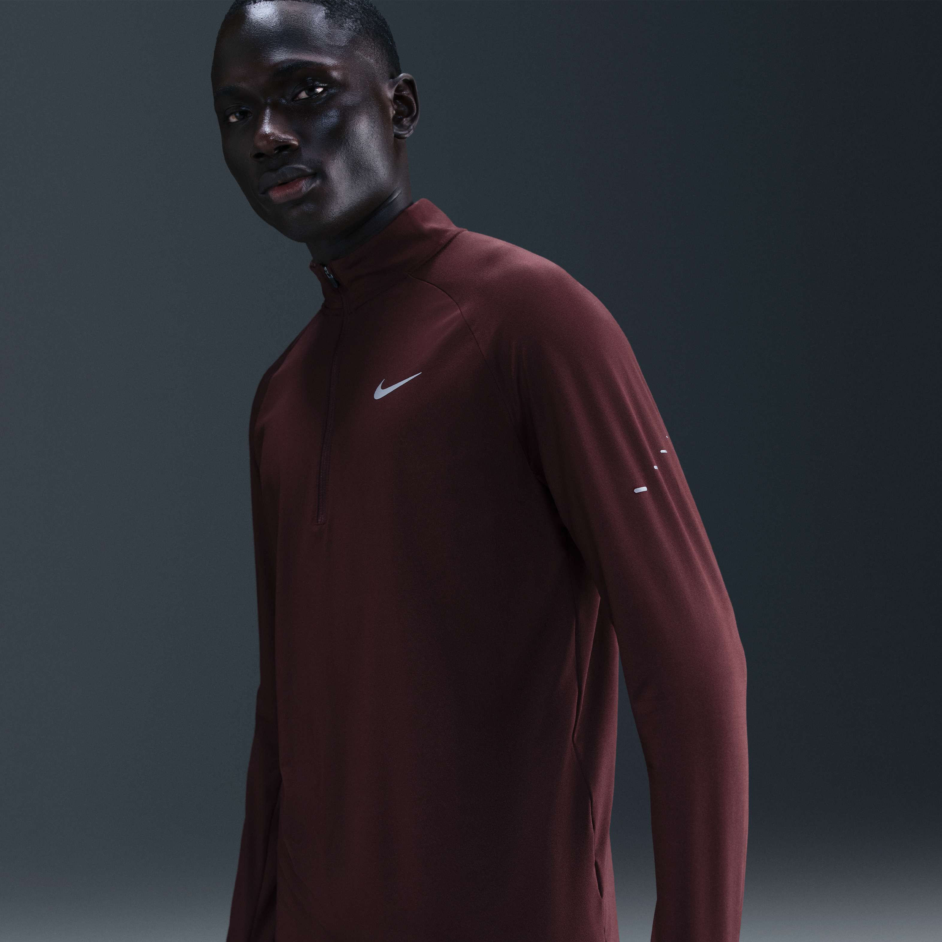 Buy Nike Stride Men's Dri-FIT 1/4-Zip Running Top - Burgundy Crush ...