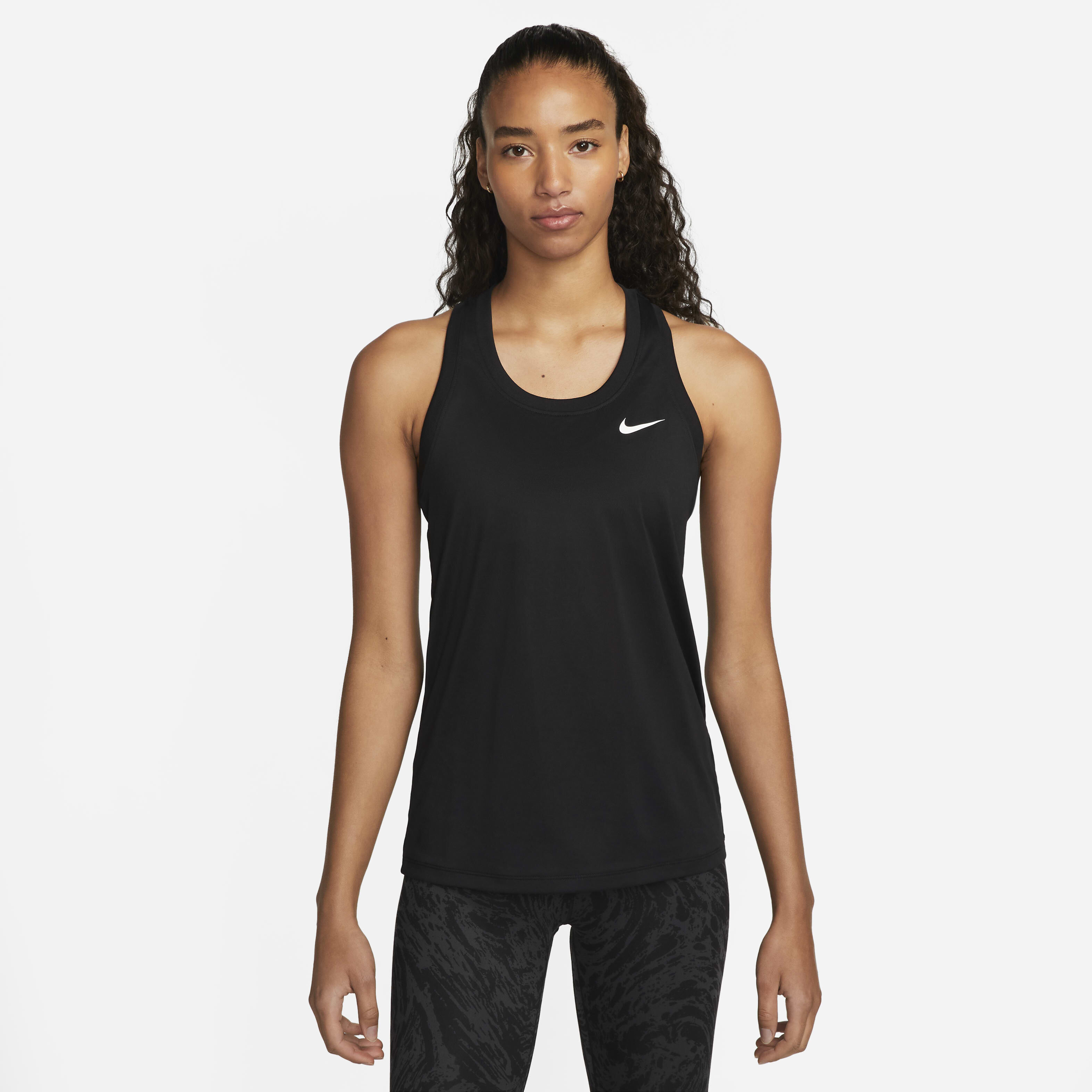 Buy Nike Dri-FIT Women's Racerback Tank - Black/White @ Nike Qatar