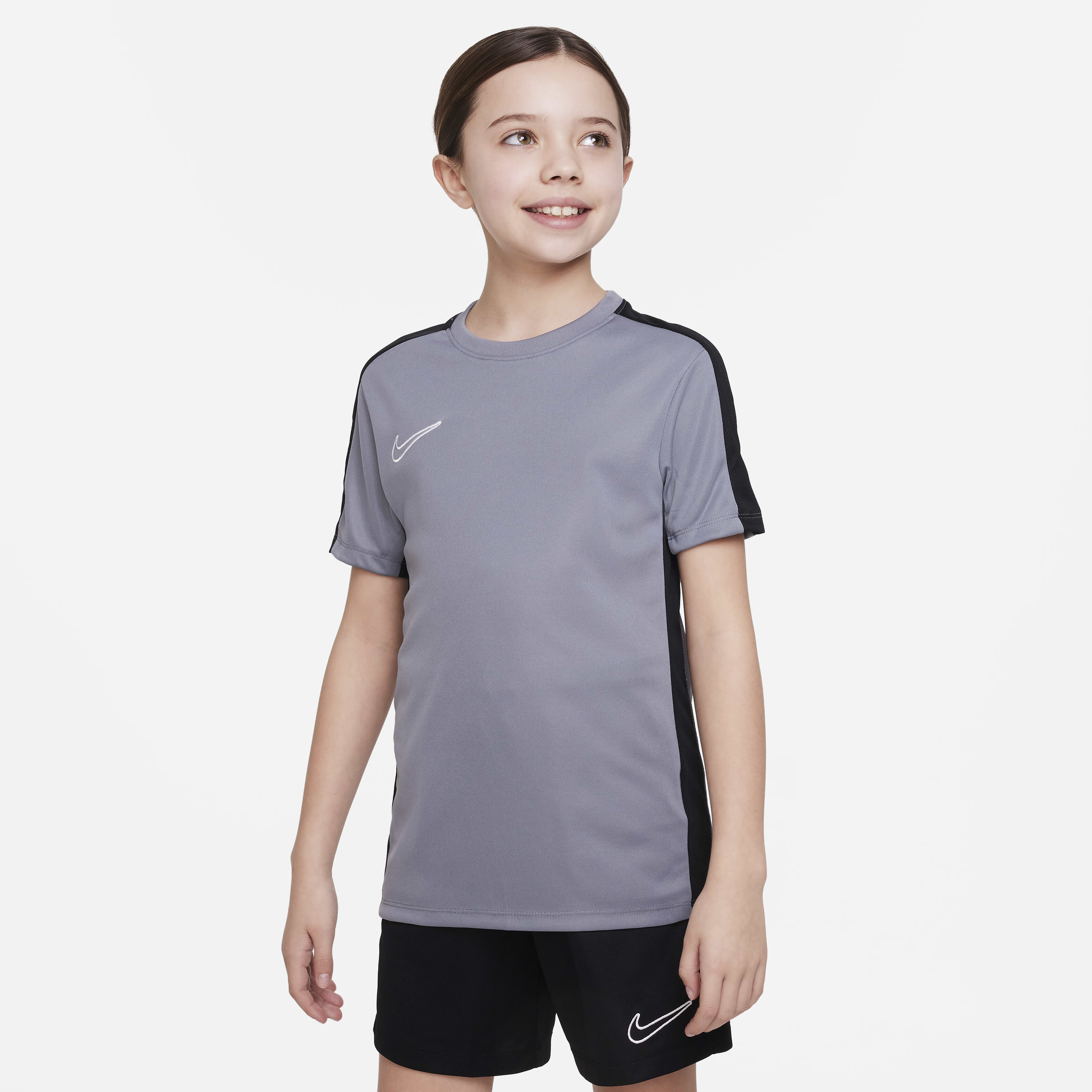 Buy Nike Dri-FIT Academy Kids' Football Top - Cool Grey/Black/Cool Grey ...