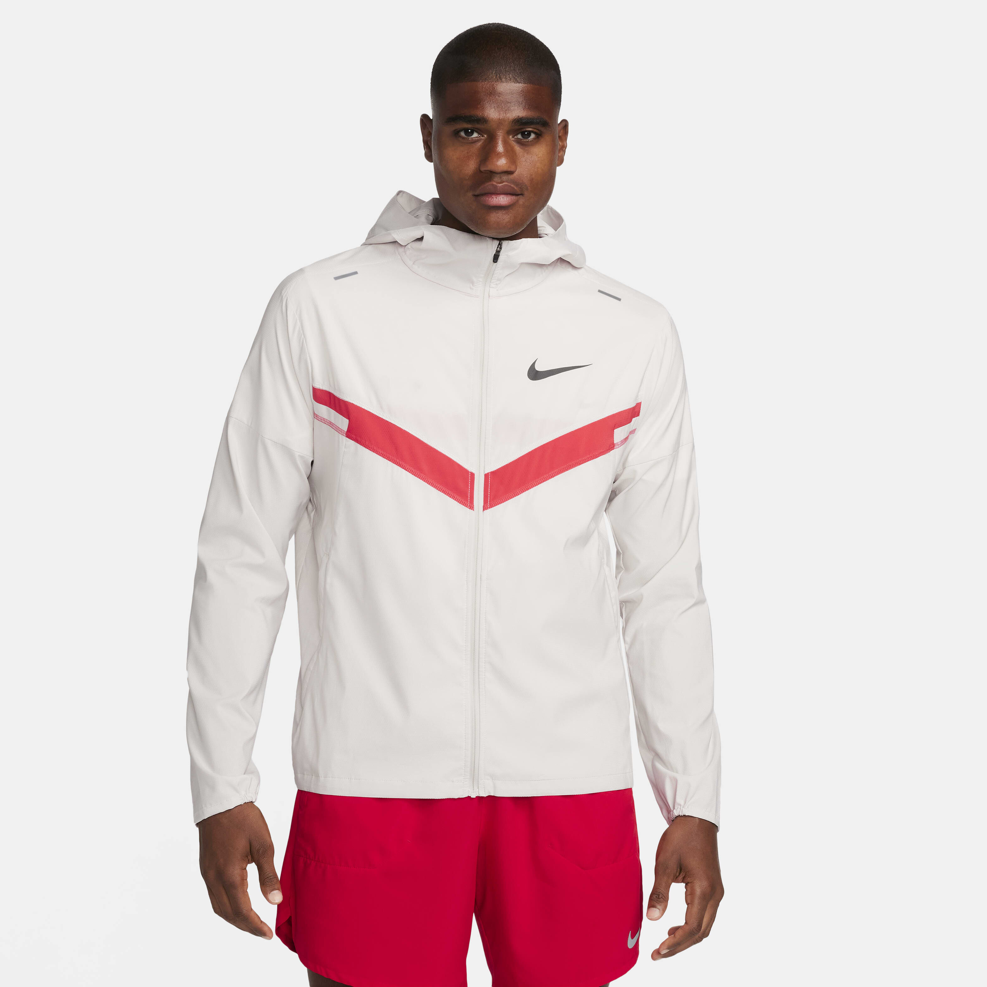 Buy Nike Repel Windrunner Men's UV Running Jacket - Light Bone/Track Red/Hyper Pink/Medium Ash ...