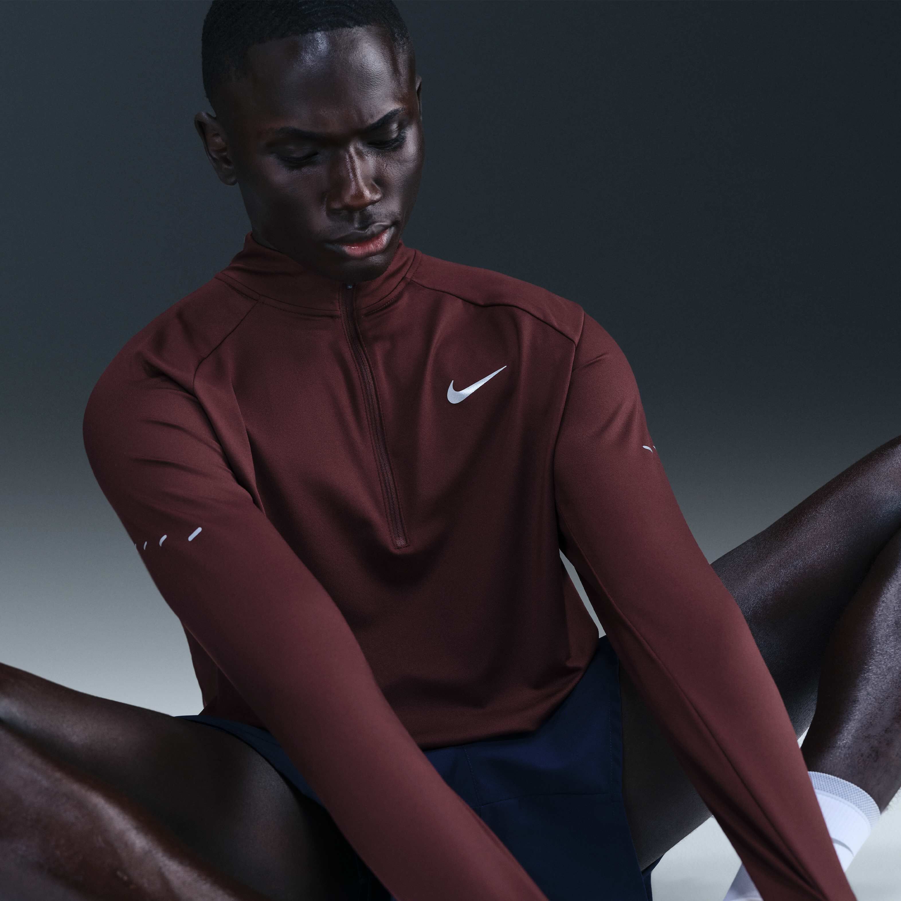 Buy Nike Stride Men's Dri-FIT 1/4-Zip Running Top - Burgundy Crush ...