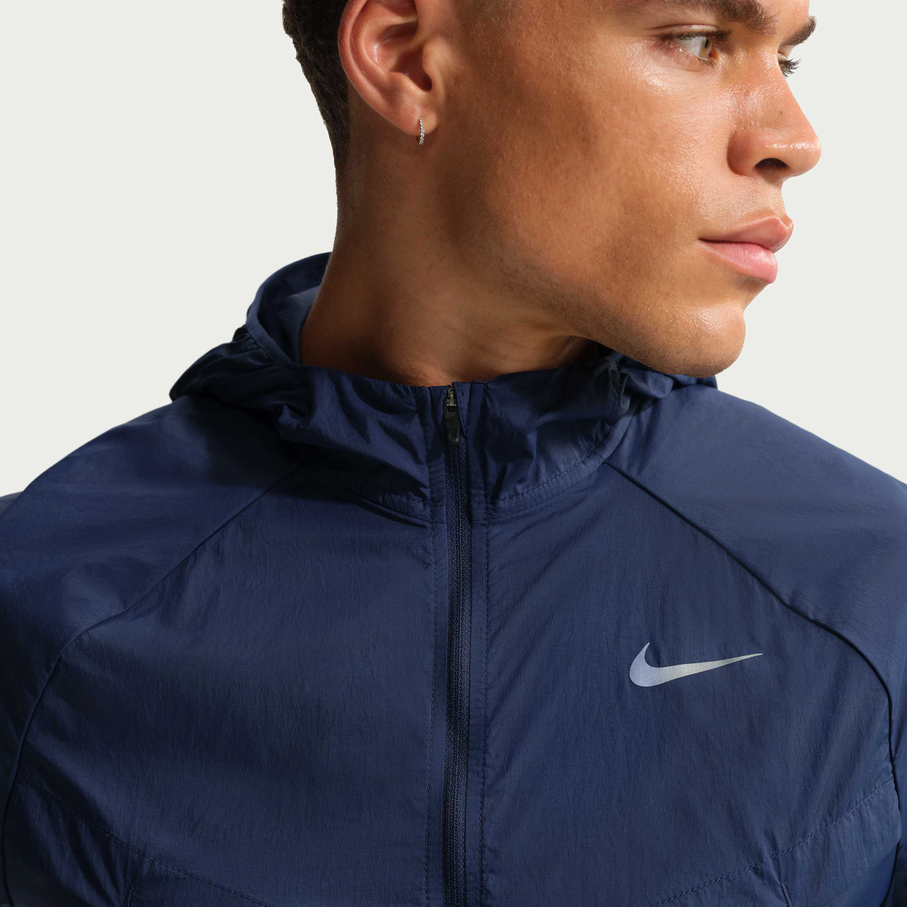 Buy Nike Stride Men's Repel UV Running Jacket - Midnight Navy/Midnight ...